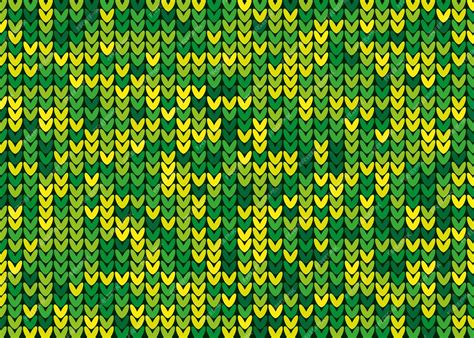 Premium Vector Knitting Seamless Green And Yellow Pattern
