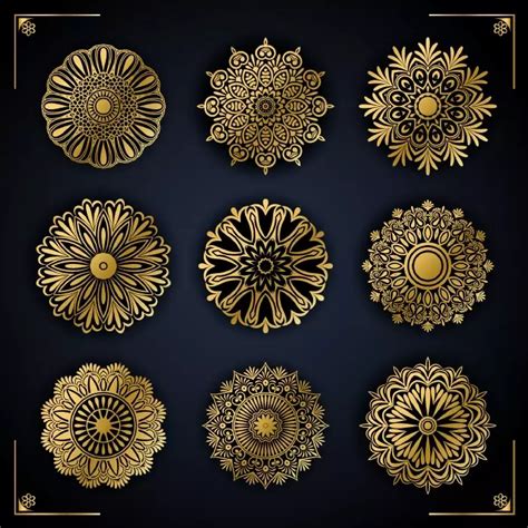وی بی وکتور دانلود وکتور مجموعه طرح های سنتی طلایی