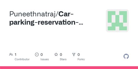 Github Puneethnatrajcar Parking Reservation System