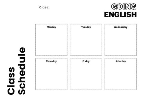 Class Schedule By Going Languages Tpt