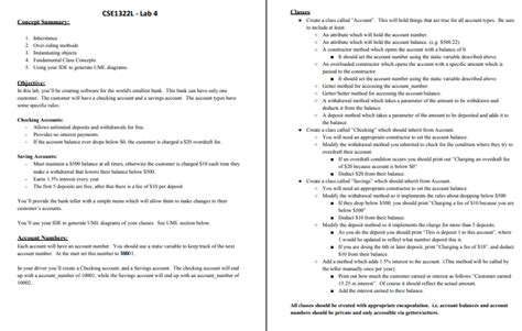 solved cse1322l lab 4 concept summary 1 inheritance 2