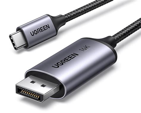 Ugreen 16k 30hz Unidirectional Usb C To Displayport 2 1 Cable 2m 8k 120hz 4k 240hz Hdr Type C