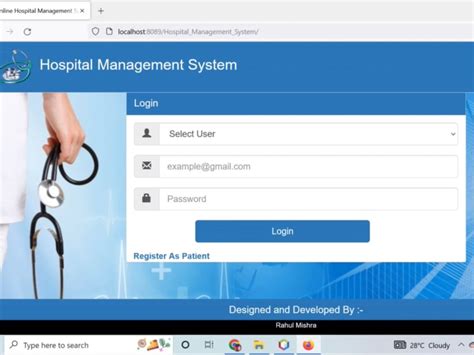 Hospital Management System Using Java Web Application Upwork
