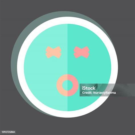 스티커 이모티콘 현기증 이모티콘 기호에 적합합니다 편집 가능한 간단한 디자인 디자인 템플릿 벡터 간단한 기호 그림 3차원 형태에 대한 스톡 벡터 아트 및 기타 이미지