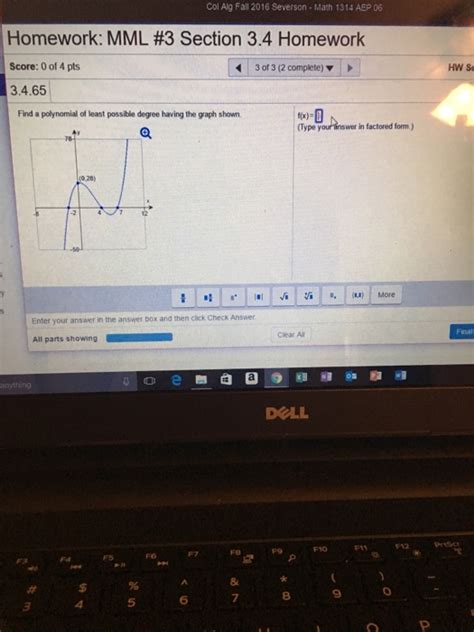 Solved Find A Polynomial Of Least Possible Degree Having