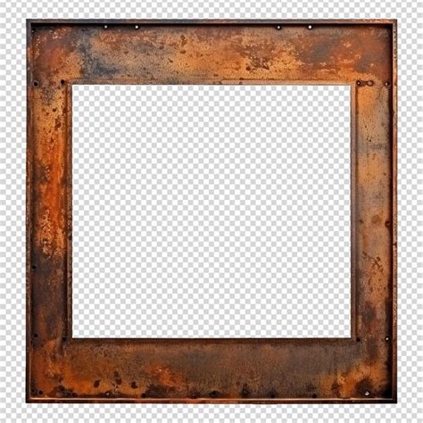 투명한 배경에 고립 된 금속 프레임 Png 프리미엄 Ai 생성 Psd
