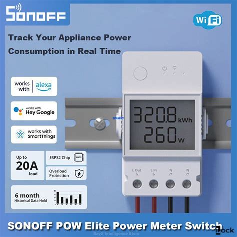 SONOFF POW Elite WIFI Switch With Power Monitor A A LCD Screen E WeLink APP Wireless