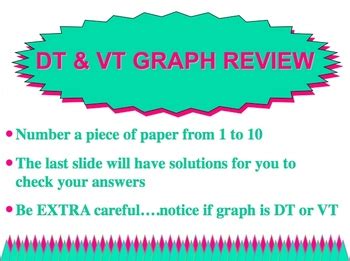Physics DT VT Graph Self Paced Review Powerpoint By Lisa Tarman