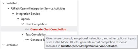 Generate Chat Completion Multiple Activities Activities Uipath