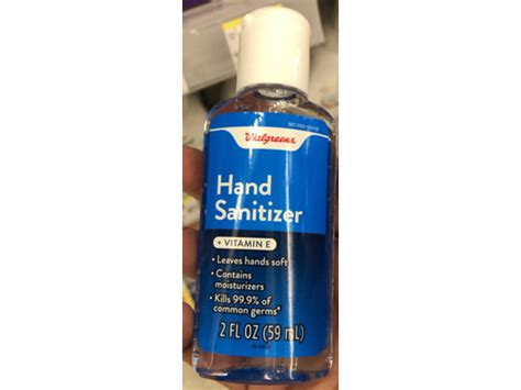 Walgreens Hand Sanitizer Vitamin E 2 Fl Oz59 Ml Ingredients And Reviews