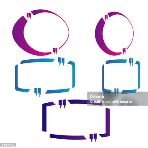 화려한 버블 연설 견적 상자 템플릿 디자인 일러스트 벡터 흰색 배경에 고립 0명에 대한 스톡 벡터 아트 및 기타 이미지 0명 기포 대화 풍선 문자 기호 Istock