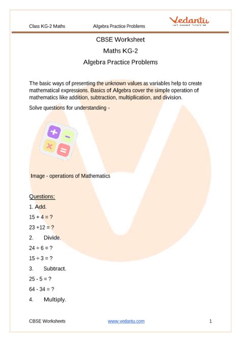 Algebra Practice Problems Worksheets Answers Factory And Worker