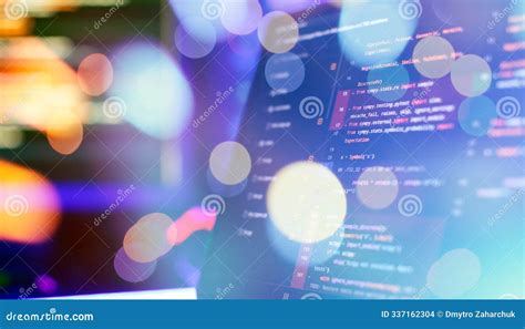 Coding Script Text On Screen Abstract Computer Script About Big Data And Blockchain Database