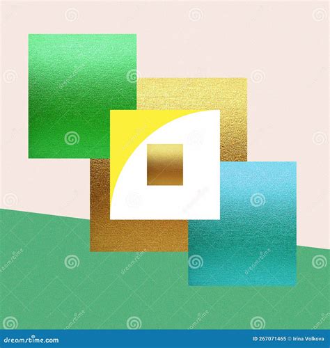 Abstract Modern Geometric Colorful Folium Background Template Stock Illustration Illustration