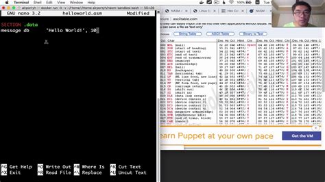 Assembly Language Programing 2 Hello World Youtube