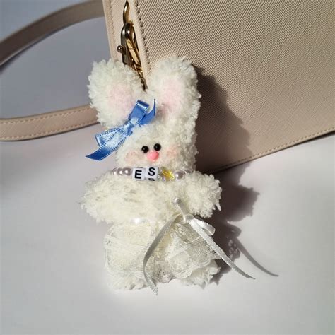 7colormade 커스텀 토끼 이니셜 Mbti 발레코어 인형 키링 토리