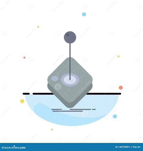 Arcade Game Gaming Joystick Stick Flat Color Icon Vector Stock Vector Illustration Of