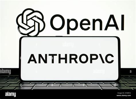 anthropic ai research company logo seen on the smartphone and openai