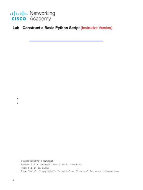 2812 Lab Construct A Basic Python Script Itexamanswers Pdf Data Type Control Flow