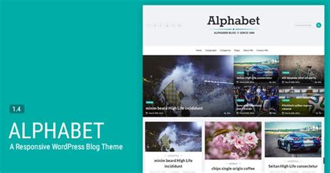 Alphabet A Responsive Wordpress Blog Theme Blog Themes Wordpress Wordpress Theme Responsive