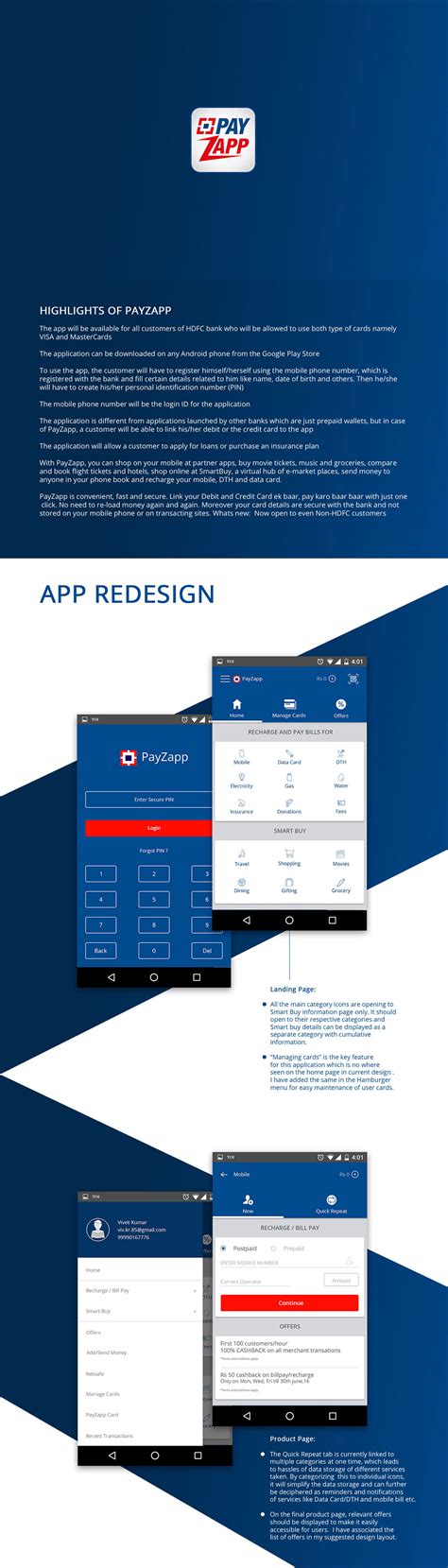 Hdfc Payzapp Redesign On Behance