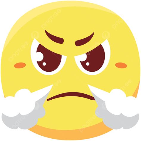 憤怒有趣的黃臉表情表情符號 生氣的 有趣的 黄色向量圖案素材免費下載，png，eps和ai素材下載 Pngtree