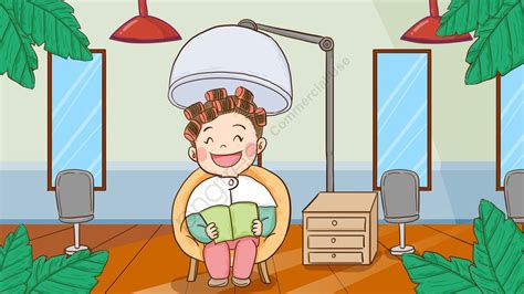 세계 미용의 날 소녀 일러스트 미용실 손으로 그린 원래 그림 세계의 아름다움의 날 미용의 날 아름다움 일러스트