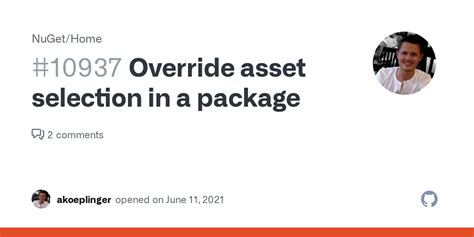 Override Asset Selection In A Package · Issue 10937 · Nugethome · Github