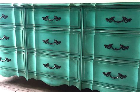 Dresser In Patina Green And Glaze Effects General Finishes Design Center