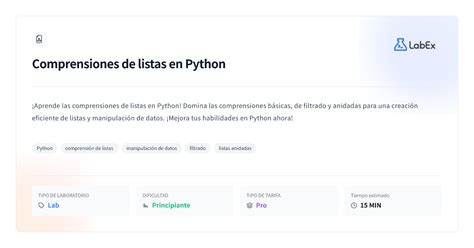 Comprensiones De Listas En Python Labex
