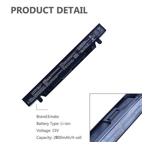 A41n1424 Battery Compatible For Asus Rog Gl552v Gl552vw Gl552vw Dh74 Dh71 Gl552jx Gl552j Gl552