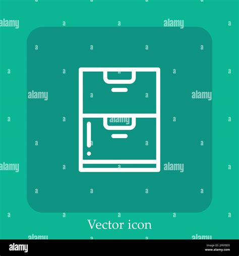 Data Storage Vector Icon Linear Iconline With Editable Stroke Stock Vector Image And Art Alamy