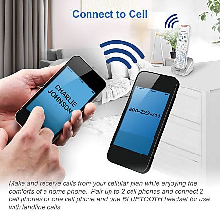 VTech Bluetooth DECT 6 0 Expandable Cordless Phone With Connect To Cell And Digital Answering