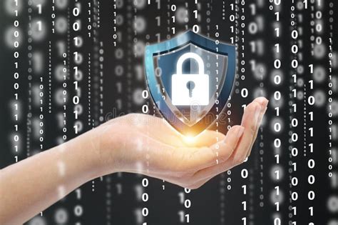 A Shield With Binary Code In The Background Showcasing Secure Digital
