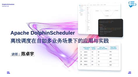 Apache Dolphinscheduler离线调度在自如的实践应用 陈卓宇