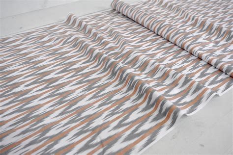 Ikat Fabric Upholstery Zigzag Adras Vibrant Home Décor Material
