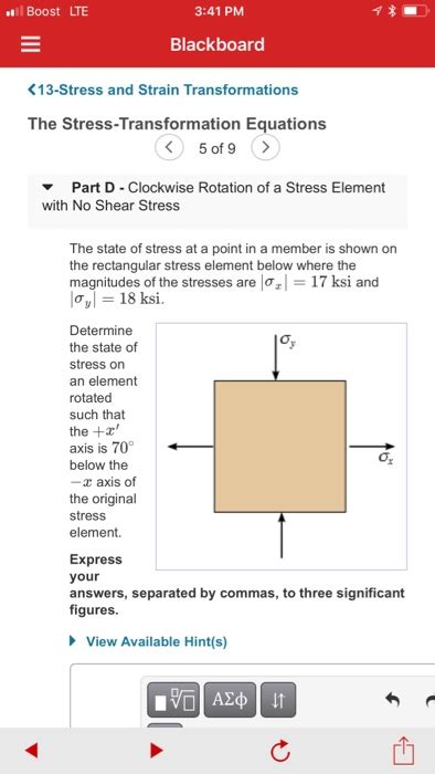 Solved Boost Lte 335 Pm Blackboard K13 Stress And Strain
