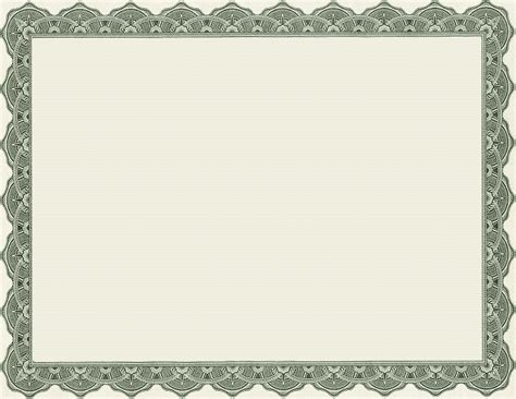 Certificate Template With Ornate Border