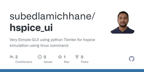 Github Subedlamichhane Hspice Ui Very Simple Gui Using Python Tkinter For Hspice Simulation