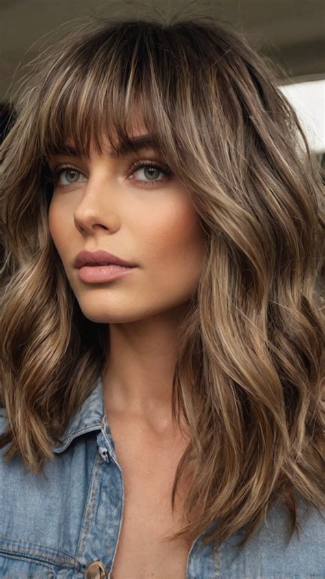 Medium Length Gray Hairstyles With Bangs Taglio Di Capelli Fino Alla