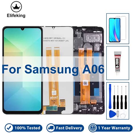 High Quality Lcd For Samsung Galaxy A06 A065 Display Touch Screen Assembly With Frame Sm A065f