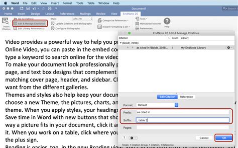 Edit Citations In Word Endnote 20 For Mac Subject And Research