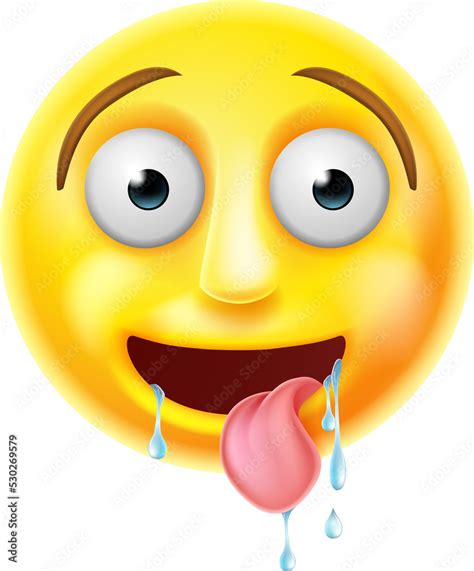 Drooling Emoji Emoticon Stock Illustration Adobe Stock