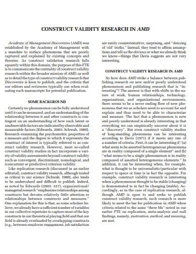 10 Construct Validity Examples To Download