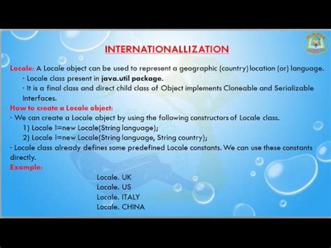 Lesson 1 I18n Locale Class In Internationalization In Java Programming YouTube