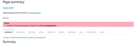 Webpagetest Plugin Runs But Throws Error In Summary Page · Issue 3401 · Sitespeediositespeed