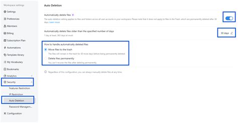 How To Configure Auto Deletion Notta Help Center