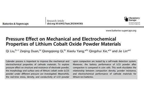 Pressure Effects On Lithium Cobalt Oxide Powder Properties