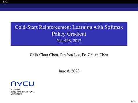 cold start reinforcement learning with softmax policy gradient pdf