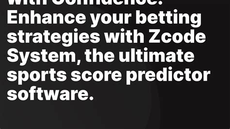 Zcode System Reviews Sports Betting Score Predictor Official Site